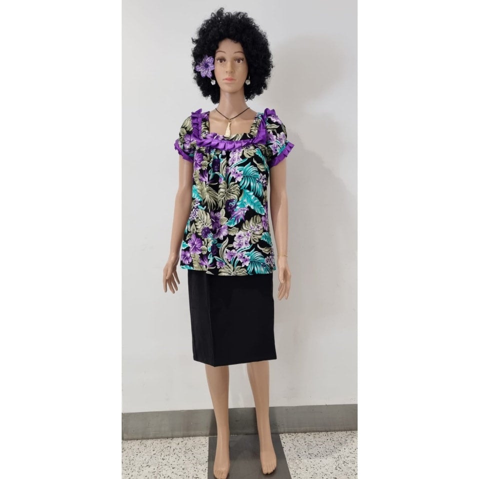 Lady's Tropical Satin Bora Top | Bamaga Dreamtime Store
