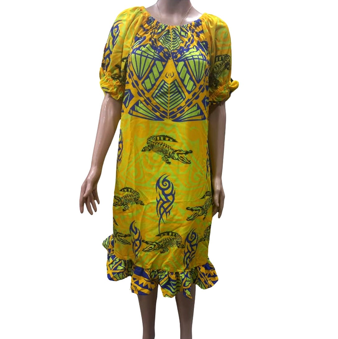 Lady's Long Diva Crocodile Dress | Bamaga Dreamtime Store