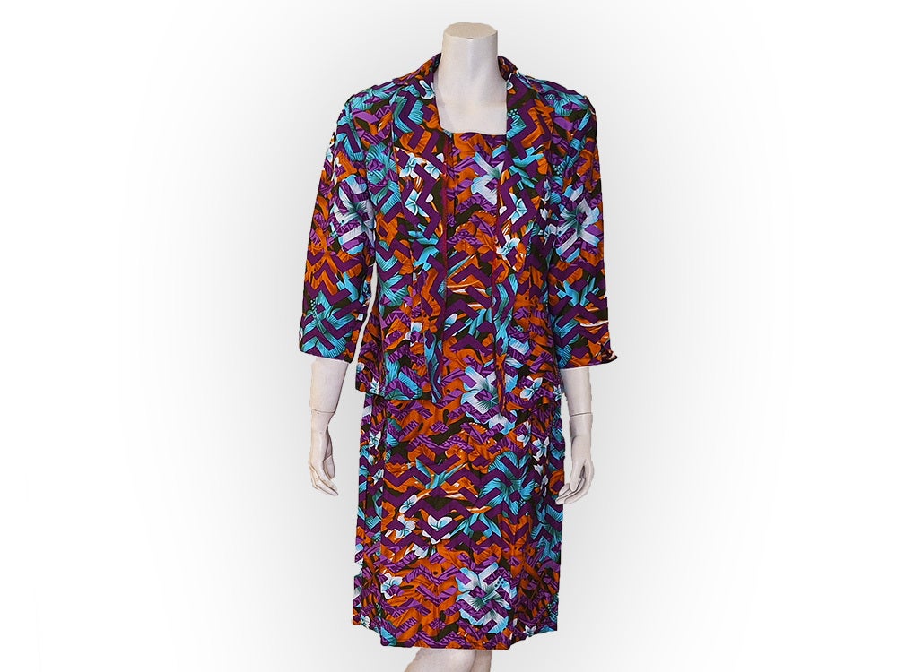 womens tropical corporate dress matinee jacket a $ 79 . 99