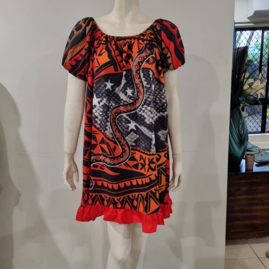 Thabu (Snake) Short Diva Dress | Bamaga Dreamtime Store